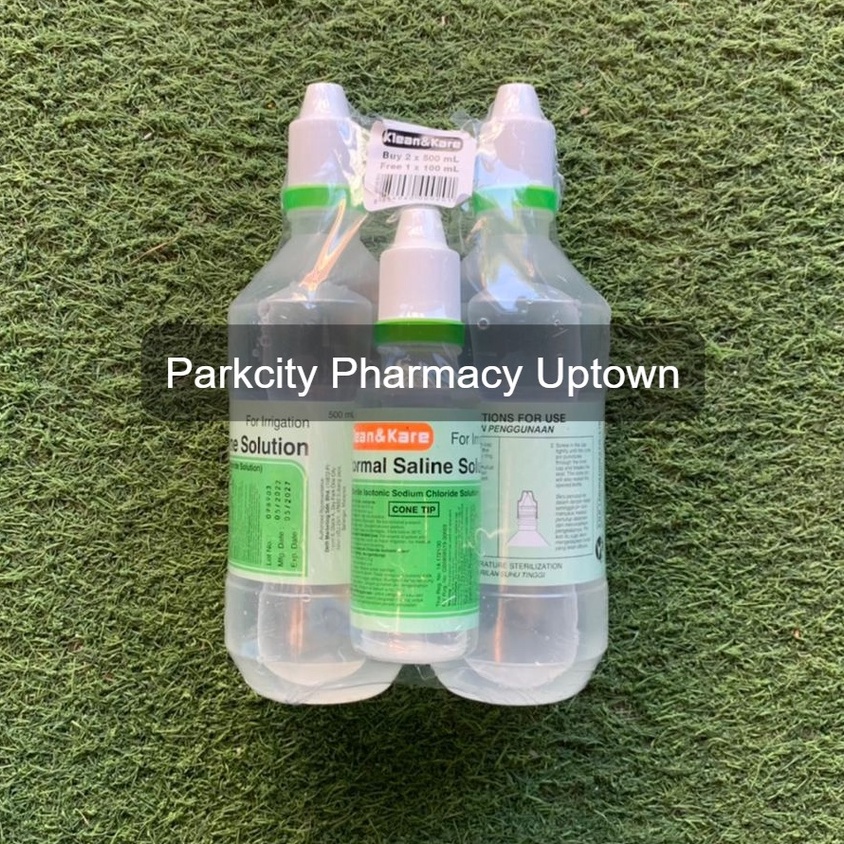 Klean & Kare Normal Saline Solution 2 x 500ml + 100ml 0201 | Shopee ...