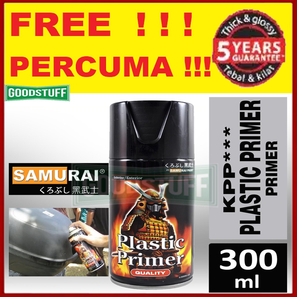 SAMURAI SPRAY PLASTIC PRIMER KPP ( PLASTIC PRIMER AEROSOL) | Shopee ...