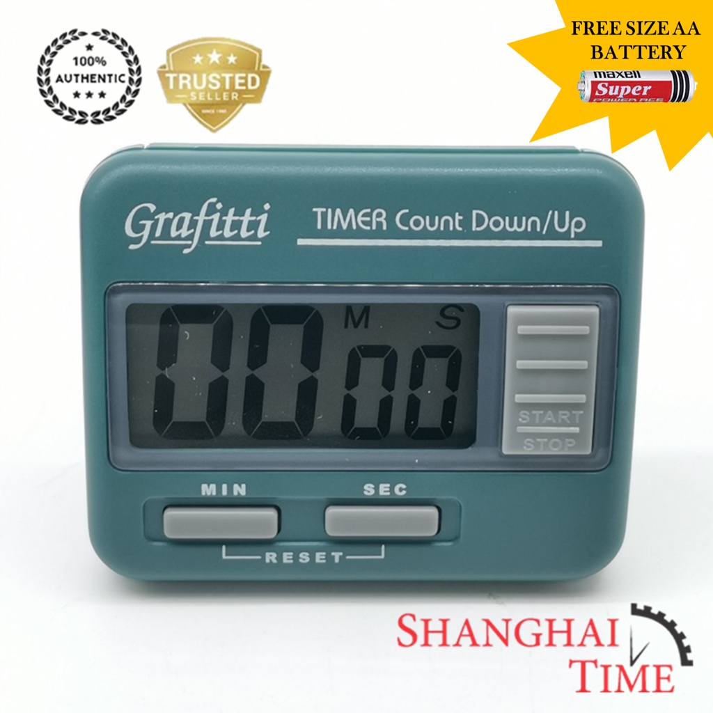 Grafitti Japan Digital Timer Count Down/Up Loud Sound Large Digit ...