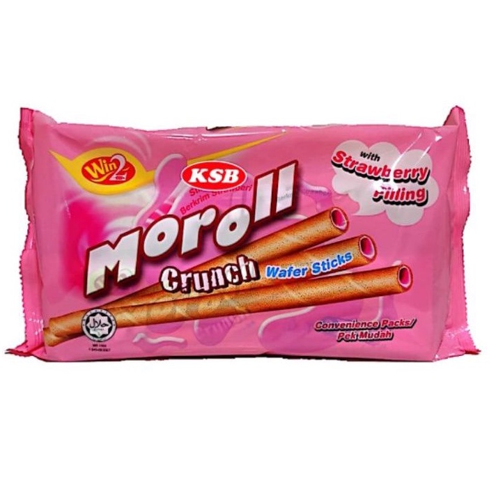 【90G 】WIN2 MOROLL CRUNCH WAFER STICK STRAWBERRY | Shopee Malaysia