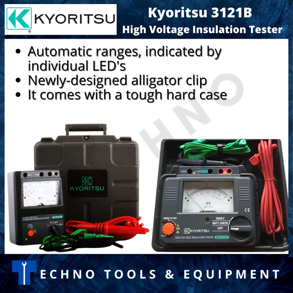 Ready Stock!! KYORITSU KE 3121B High Voltage Insulation Tester | Shopee ...