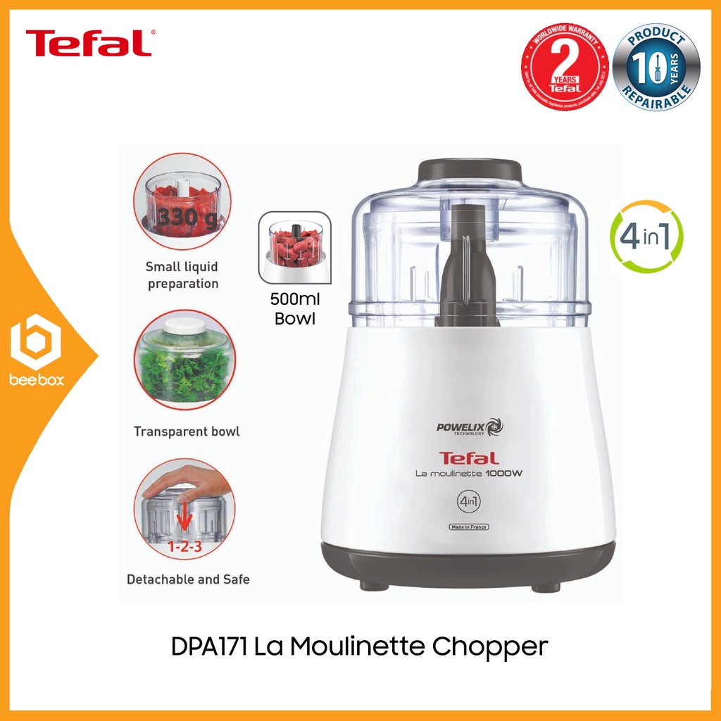 Tefal DPA171 La Moulinette Food Chopper 1000W 3 Speeds | Shopee Malaysia