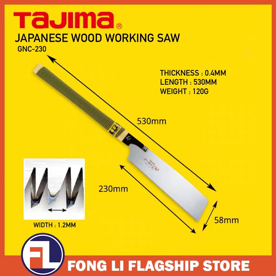 TAJIMA Japanese Pull Stroke Saw GNC-230 (Green Handle) | Shopee Malaysia