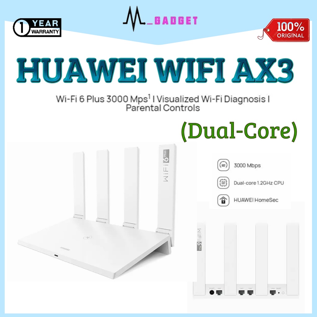 HUAWEI ORIGINAL ROUTER AX3 | WiFi 6+ WIRELESS ROUTER (3000mbps) Larger ...