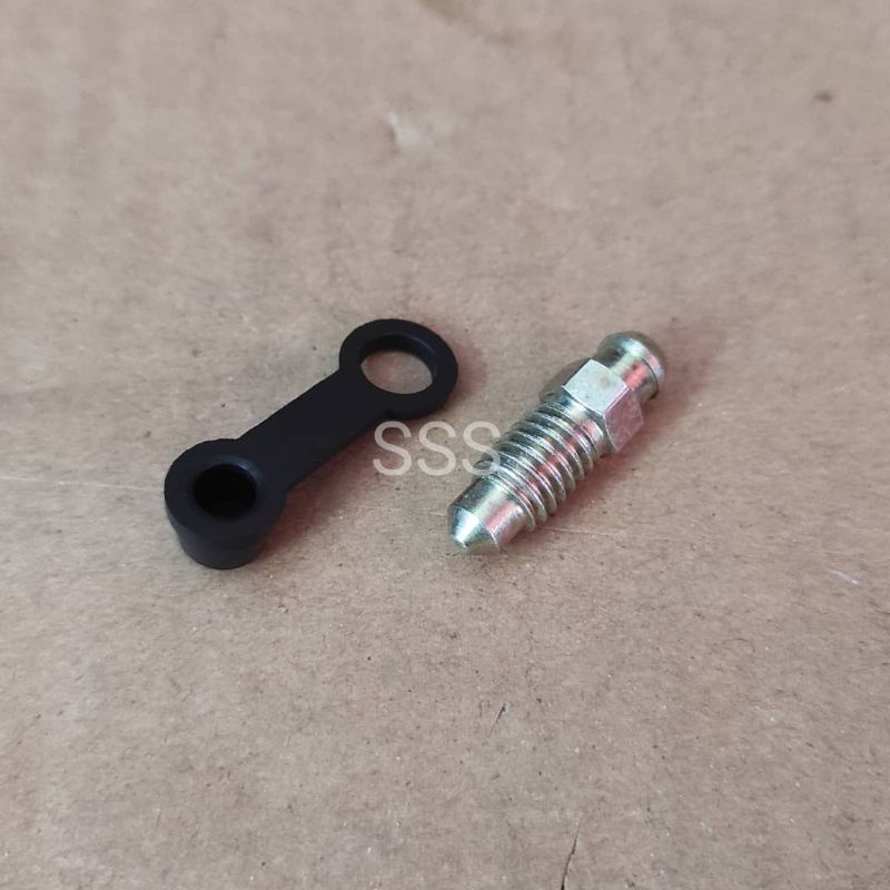 SCREW BLEEDING BRAKE SKRU BUANG ANGIN BREK DISC CALIPER TREAD KASAR ...