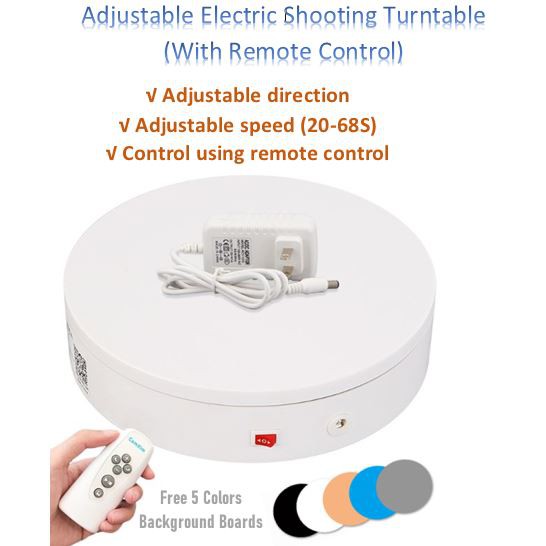 360° Adjustable Speed Remote Control Rotary Display Stand Rotate ...
