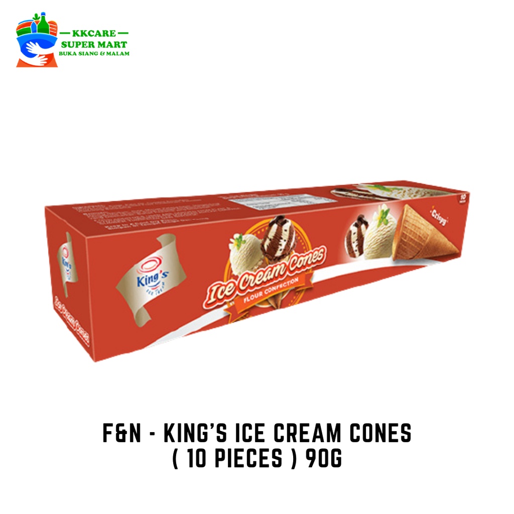 F&N - King's Ice Cream Cones / Flour Confection ( 10 Pieces ) 90g ...