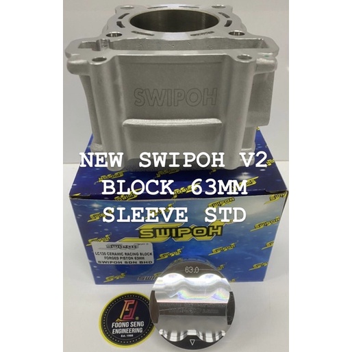 SWIPOH BLOCK LC135 / Y15 / NVX / Y16 SUPER CERAMIC LC 57mm 58 59 60mm ...
