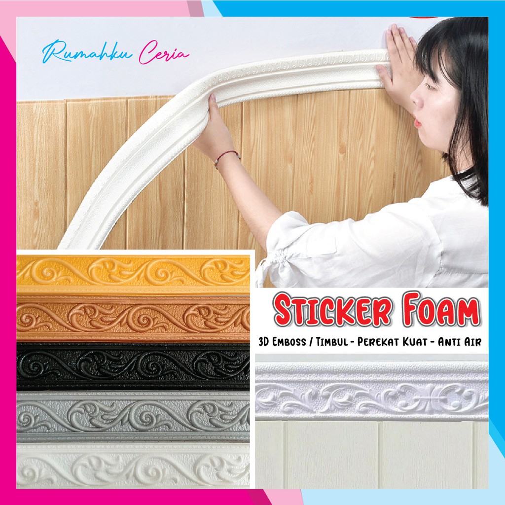 Border LIST WALL PAPER 3D FOAM WALL 230CM LONG WALL BORDER STICKER ...