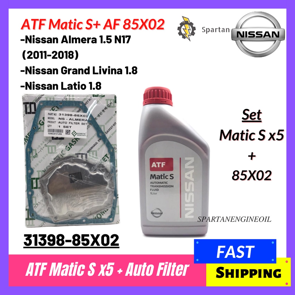 Nissan Matic-S Automatic Transmission Fluid Almera 1 Litre + OEM Auto ...
