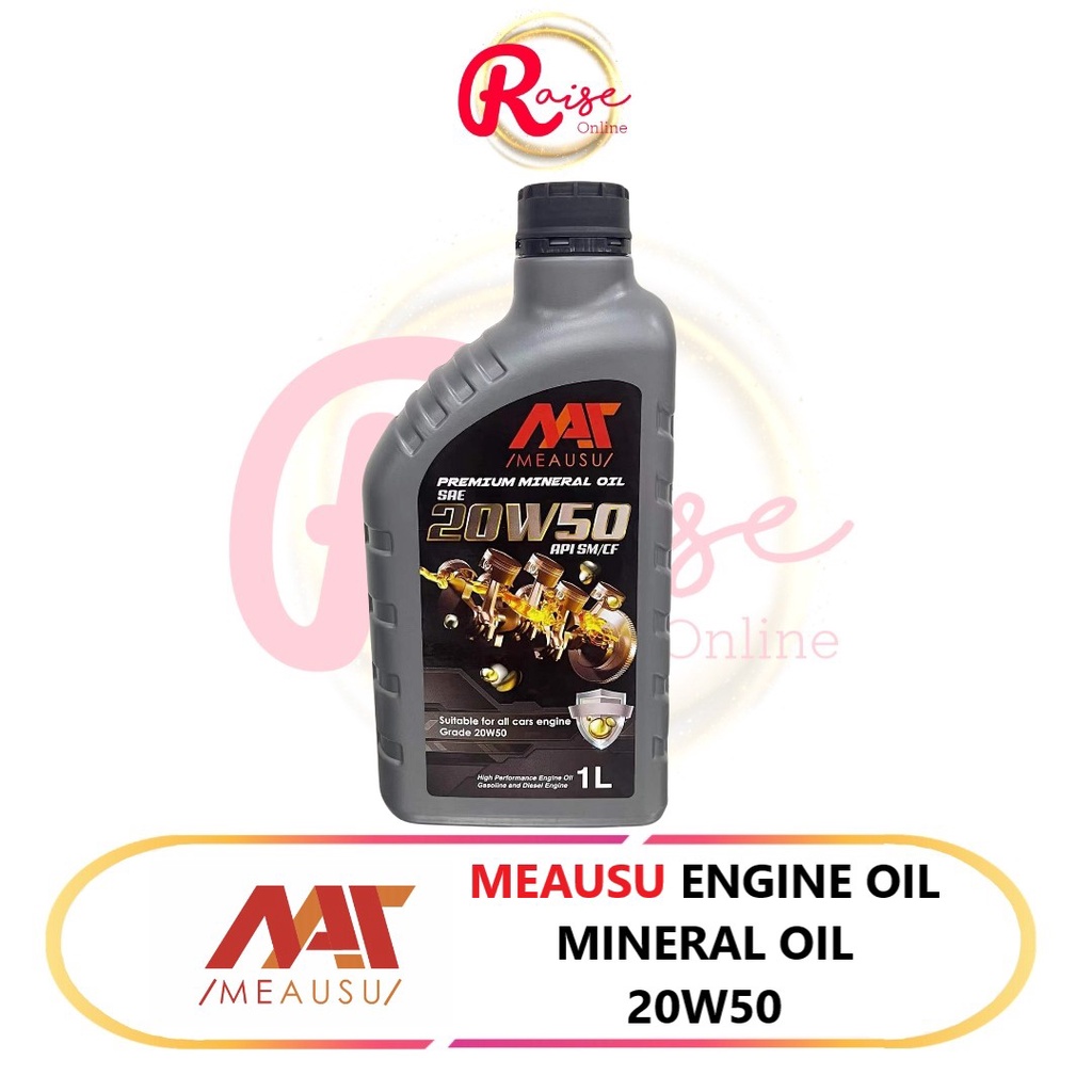 MEAUSU ENGINE OIL MINERAL OIL SAE SM / CF 20W50 1L | Shopee Malaysia