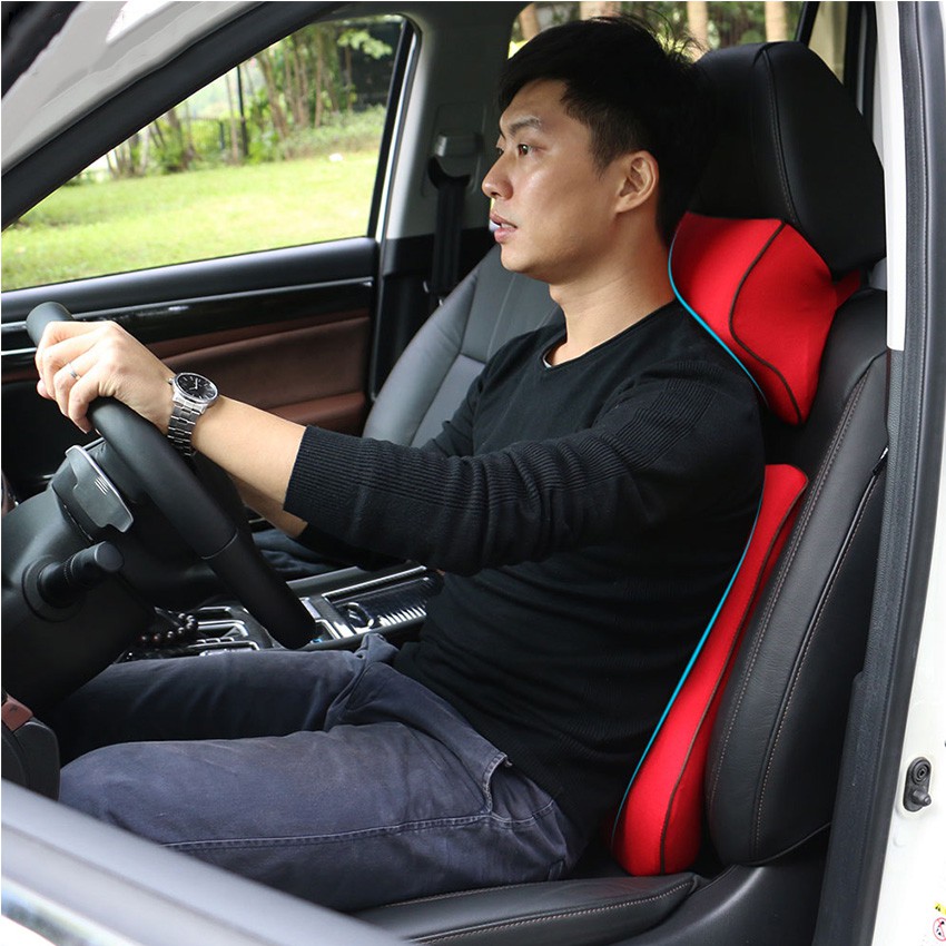 Car Auto Seat Supports Back Lumbar Cushion And Headrest Neck Pillow ...