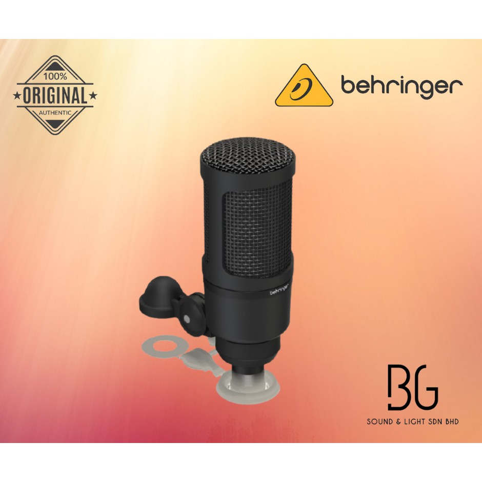 Behringer BX2020 Gold-Sputtered Low-Mass Diaphragm Studio Condenser ...