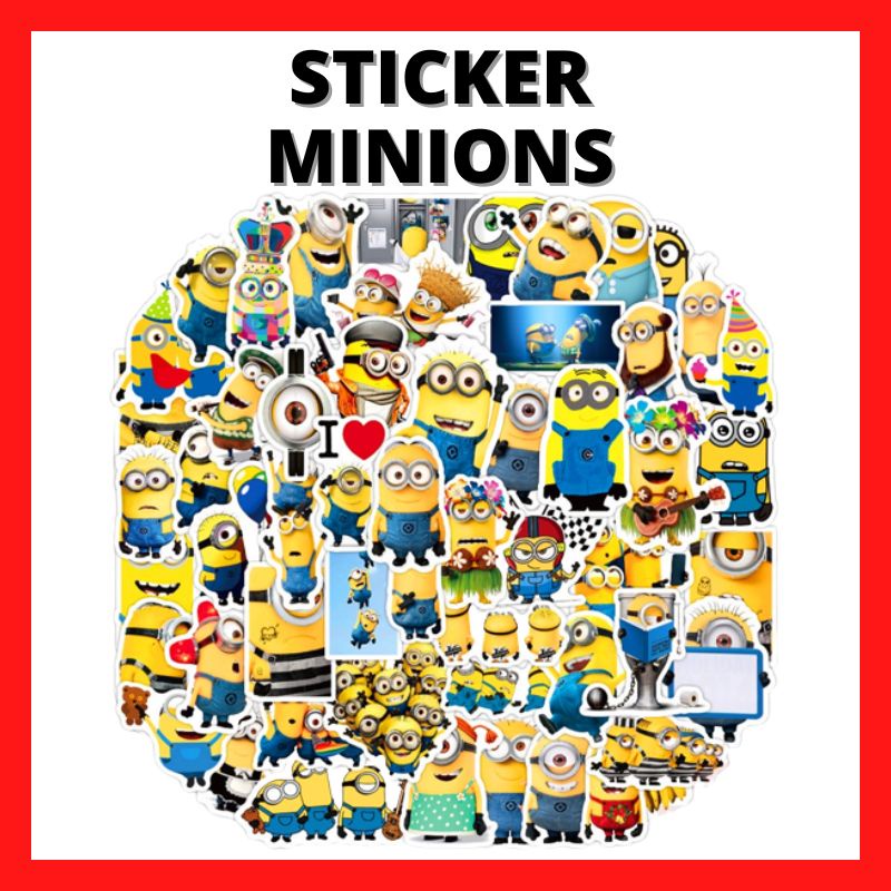 Sticker Minion Despicable Me Stickers 50 Keping Minions Waterproof Kids ...