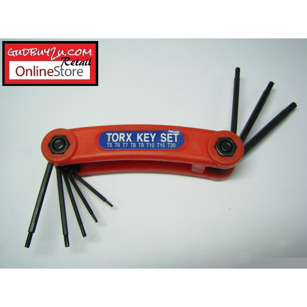 RARE SMALL SIZE FOLDABLE 8 IN 1 TORX ALLEN KEY SET STAR BIT | Shopee ...