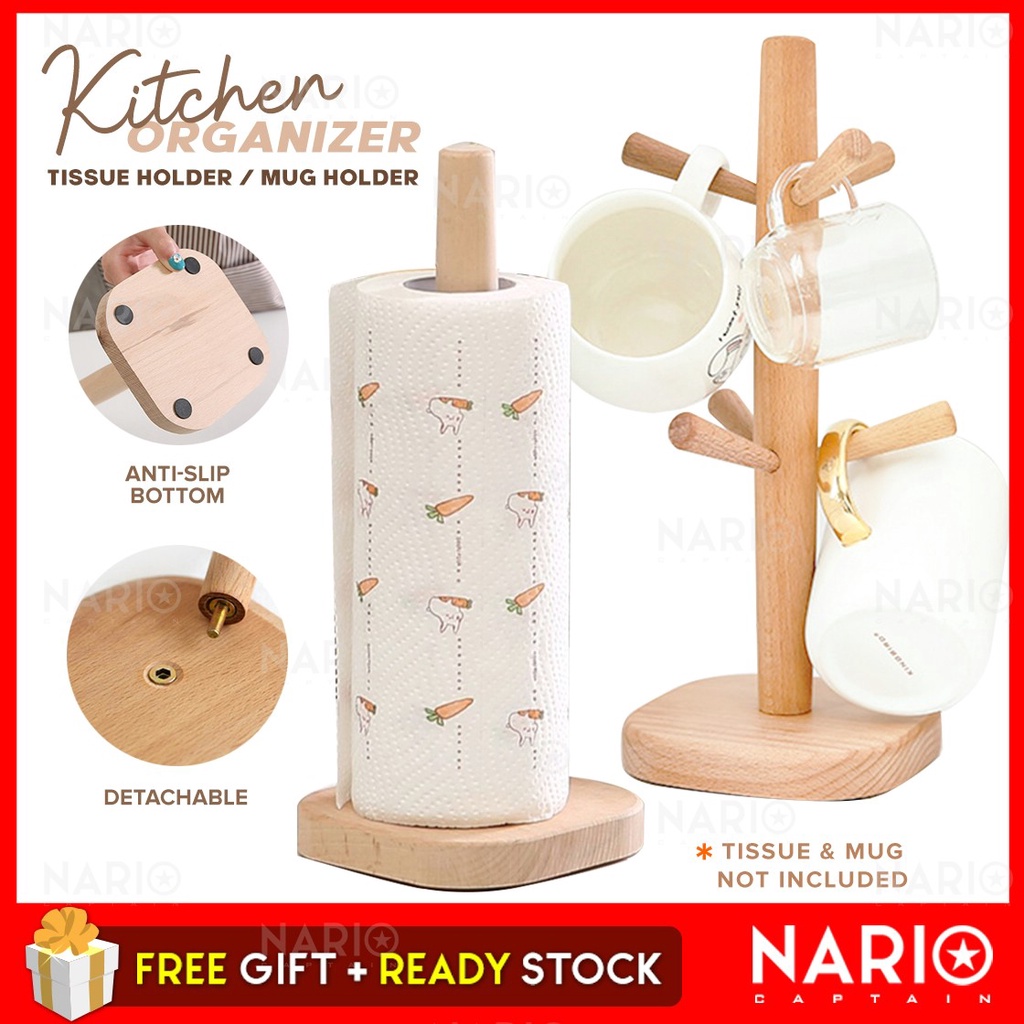 NARIO Tisu Rak Pemegang Kertas Rak Cawan Rak Alat Dapur Kitchen Tissue ...