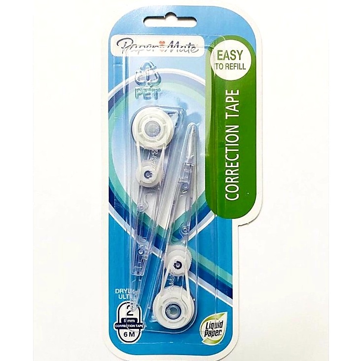 Papermate Correction Tape Refillable 5mm x 6m Dryline Ultra | Shopee ...