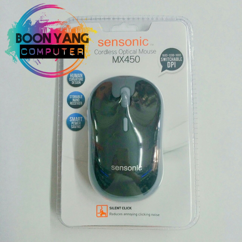 SENSONIC WIRELESS MOUSE MX450 (SILENT CLICK) ***READY STOCK*** | Shopee ...