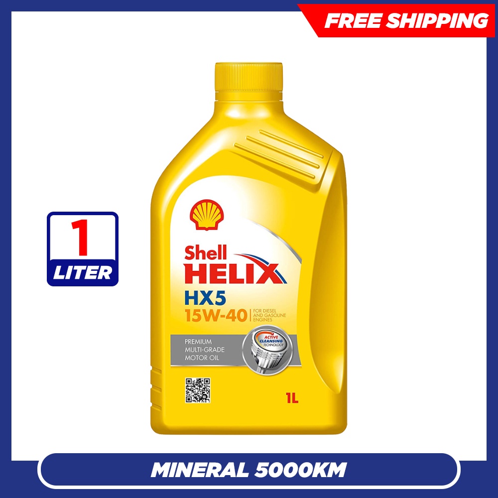 SHELL HELIX HX5 15W40 Engine Oil (1L) | Shopee Malaysia