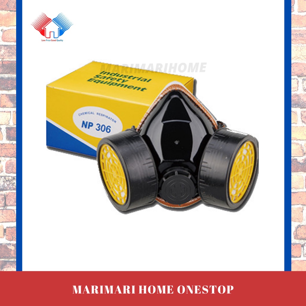 NP306 Twin Double Cartridge Respirator Mask Racun Chemical Mask Dust ...