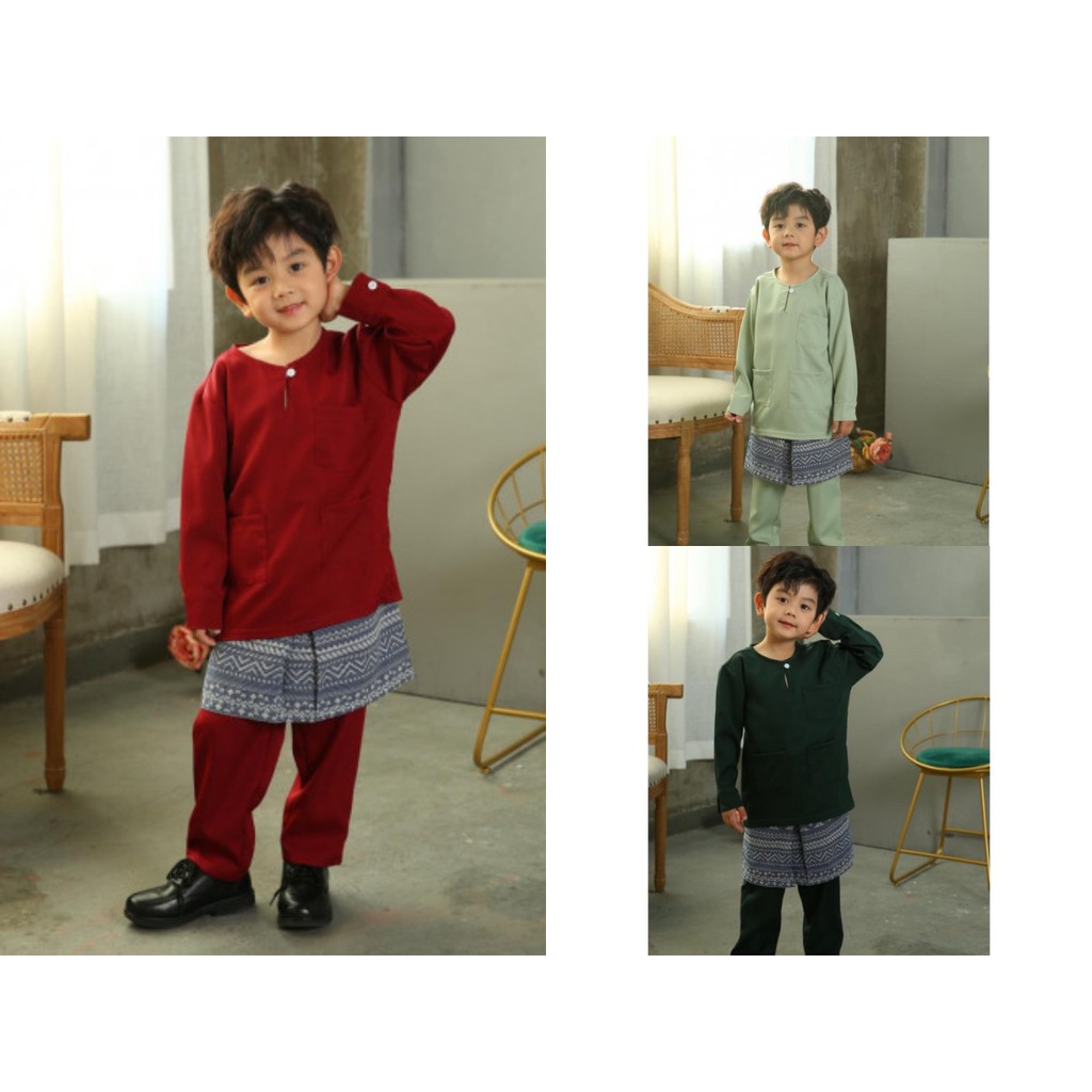 Kids Boy Kurta Baju Melayu CoolElves Raya Collections - ( Baju Melayu ...