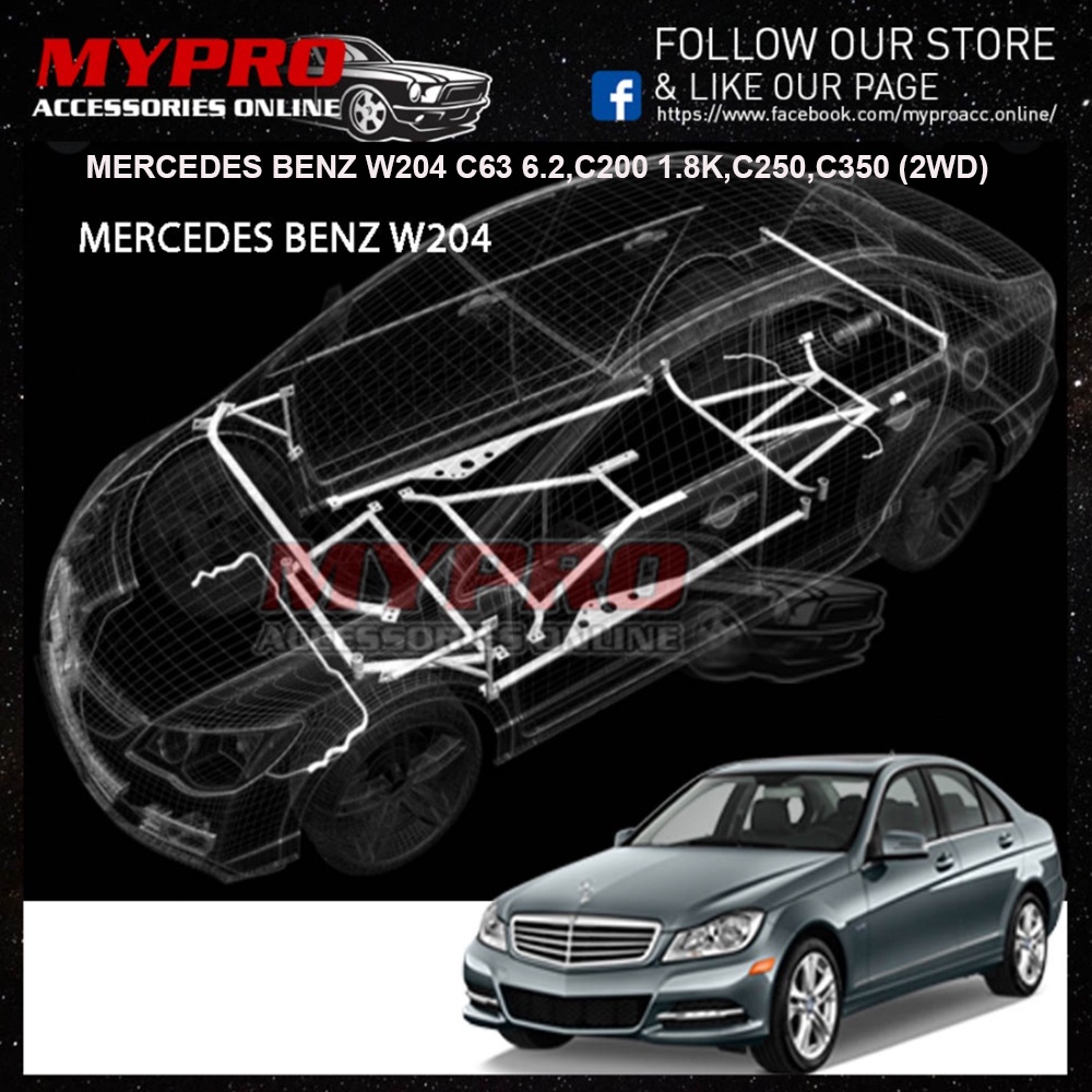 MERCEDES BENZ W204 C63 6.2,C200 1.8K,C250,C350 (2WD) 100%Ultra Racing ...