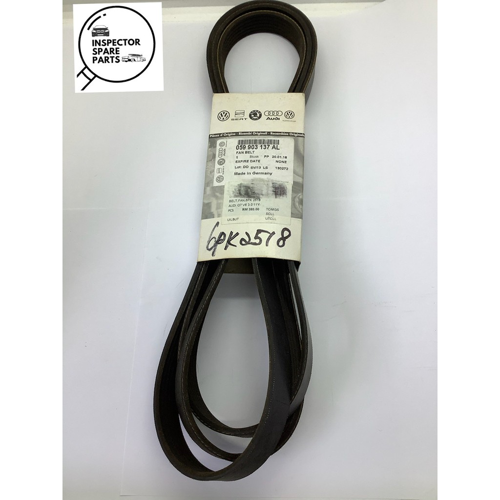 ORIGINAL AUDI VOLKSWAGEN FAN BELT 6PK 2518 MADE IN GERMANY | Shopee ...