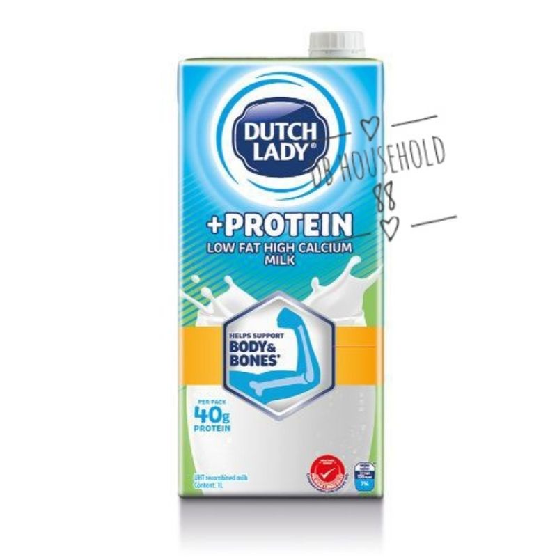 [Dutch Lady] UHT Milky Plus Protein Low Fat - 1L | Shopee Malaysia