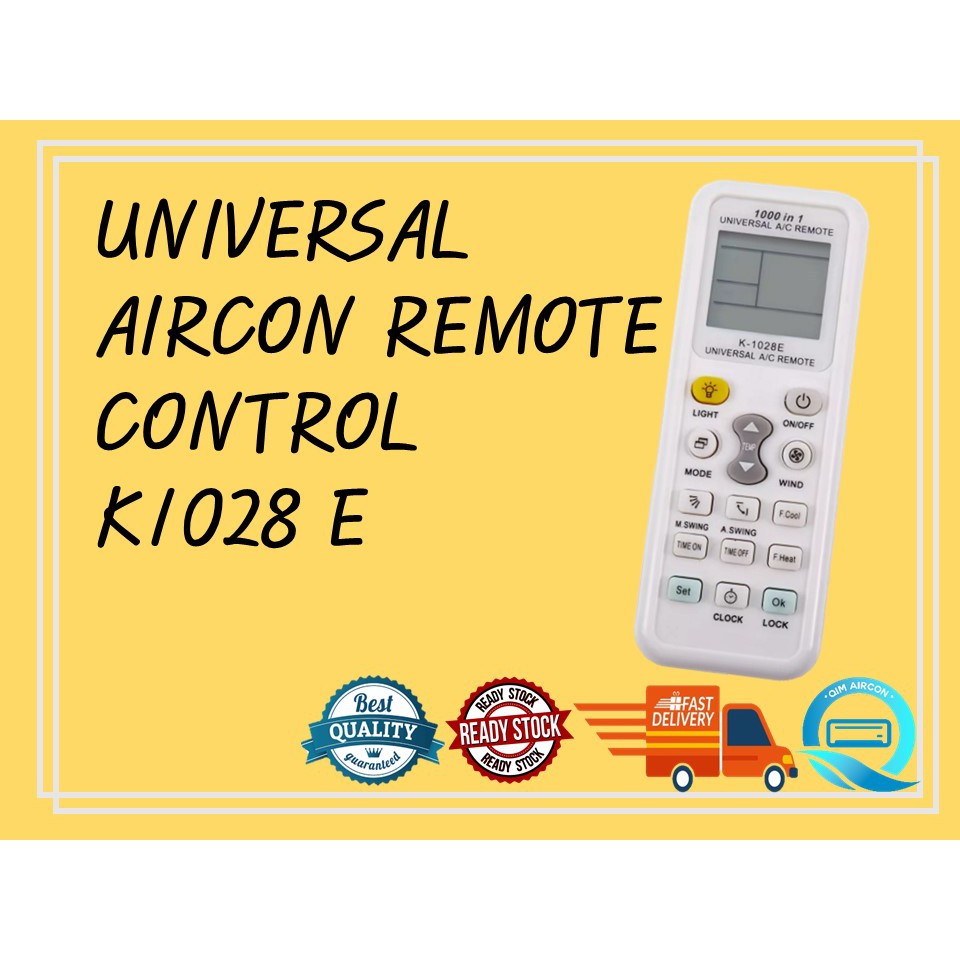 Universal Aircon Remote Control K1028E (Bulk Purchase Available ...