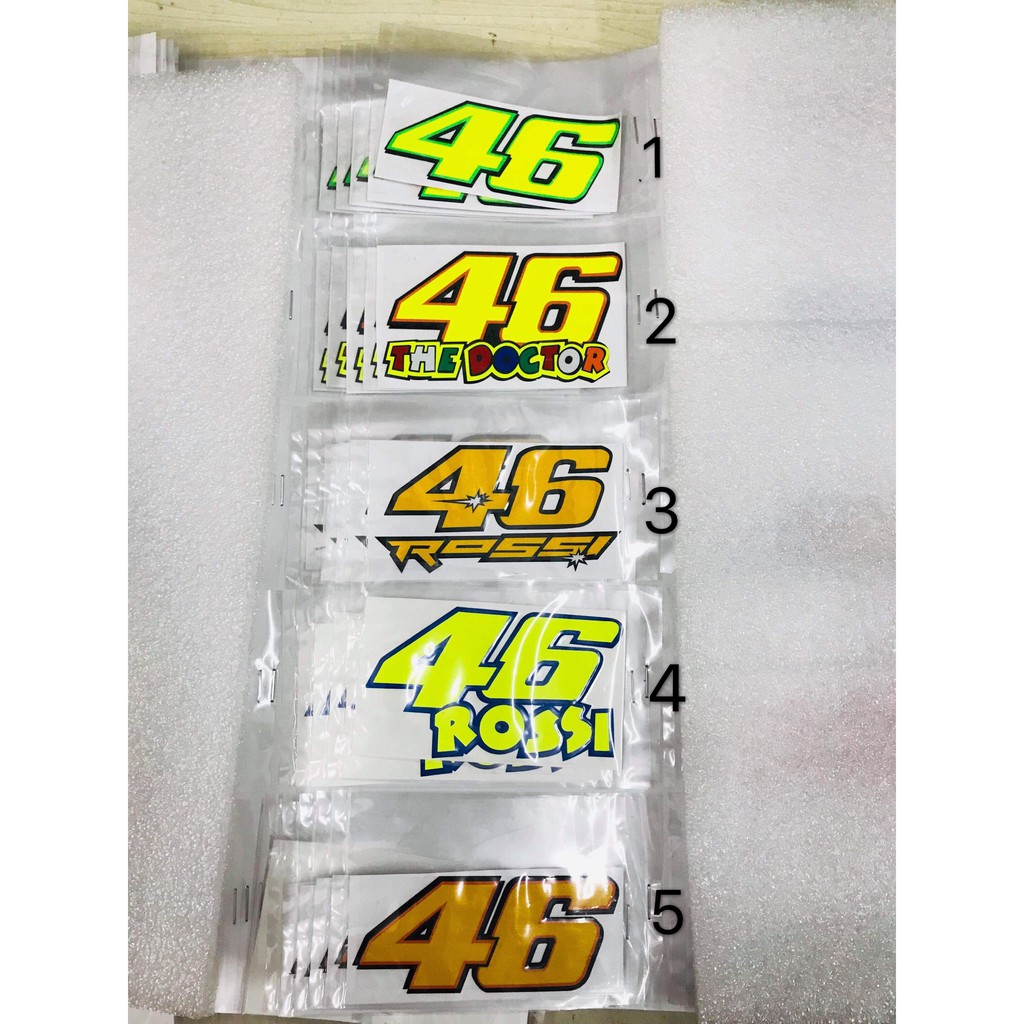 STICKER MOTORSIKAL MOTOR STIKER ROSSI VALENTINO 46 THE DOCTOR | Shopee ...