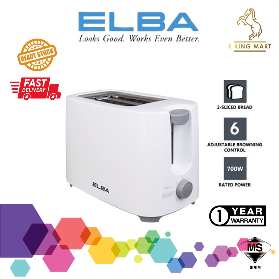 Elba Toaster 2 Slice ET-G2770(WH) Adjust Browning / FABER Bread Toaster ...