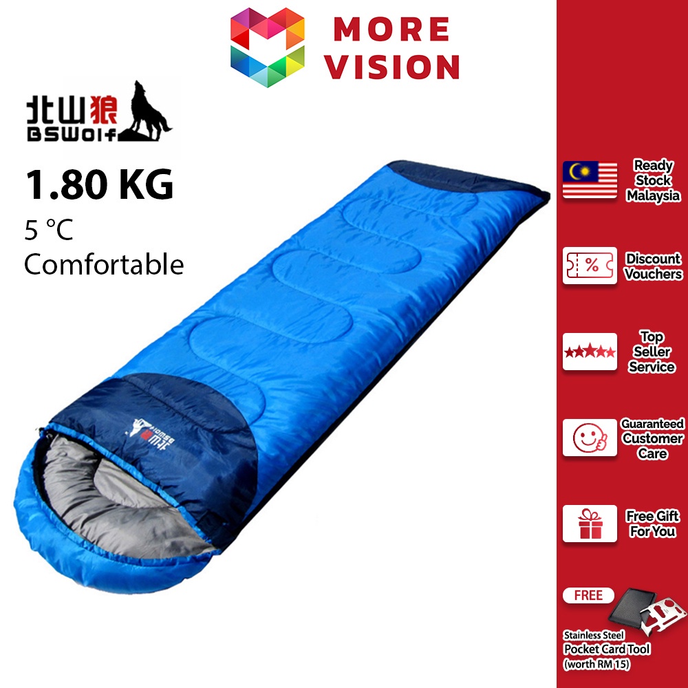 BSWolf High Quality Sleeping Bag Thick Cotton Outdoor Ultralight Camping Hiking | Shopee Malaysia