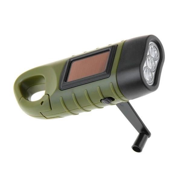 NEW LS-015 Dynamo Solar Flashlight Emergency Hand Crank Rechargeable ...