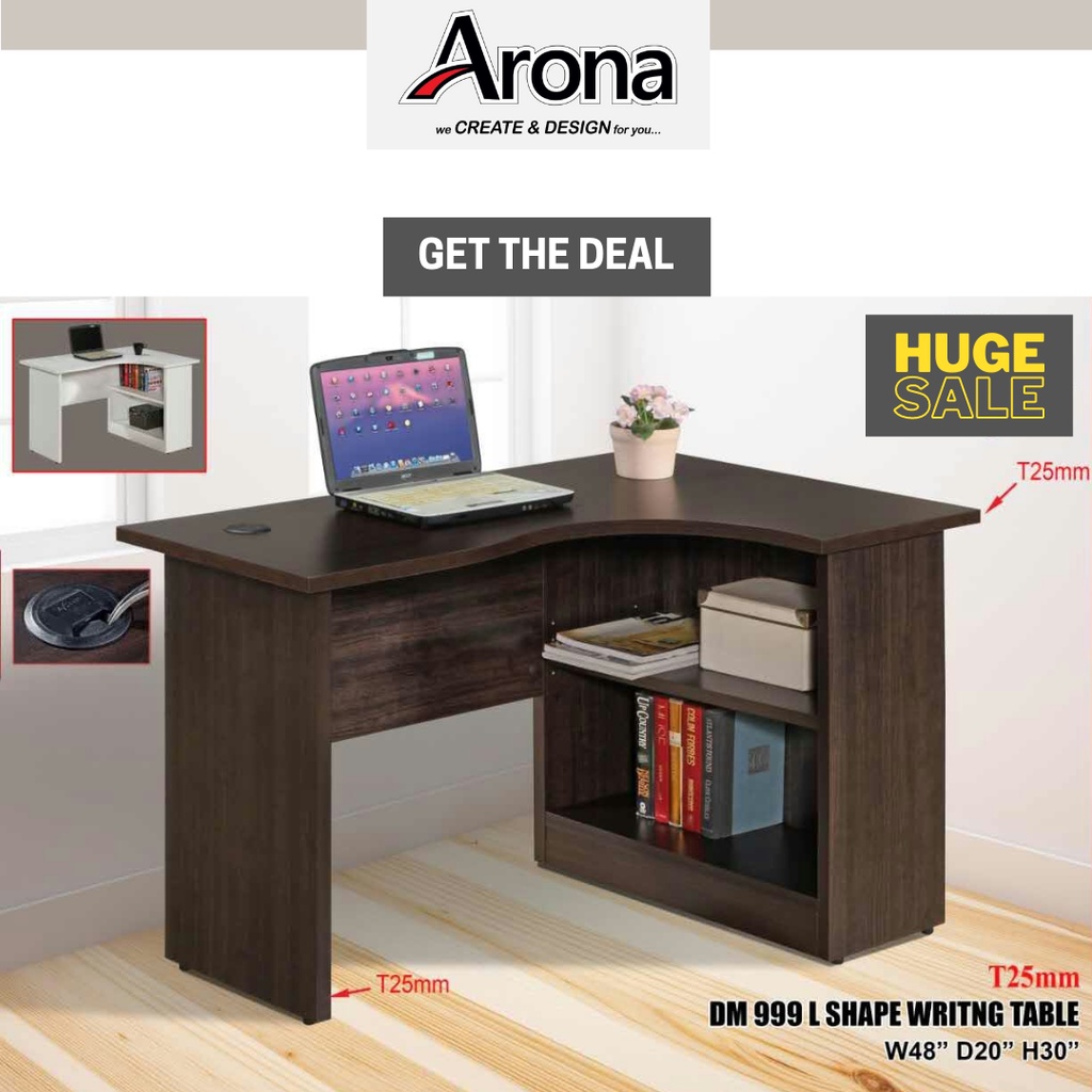 (ARONA)L SHAPE STUDY TABLE/MULTI TABLE DM999 | Shopee Malaysia