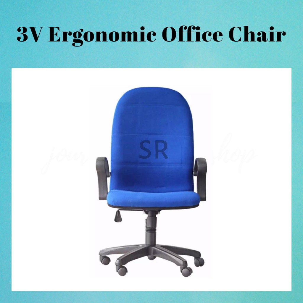 3V Ergonomic High Back Office Chair / Kerusi Pejabat with Fixed Arm and ...