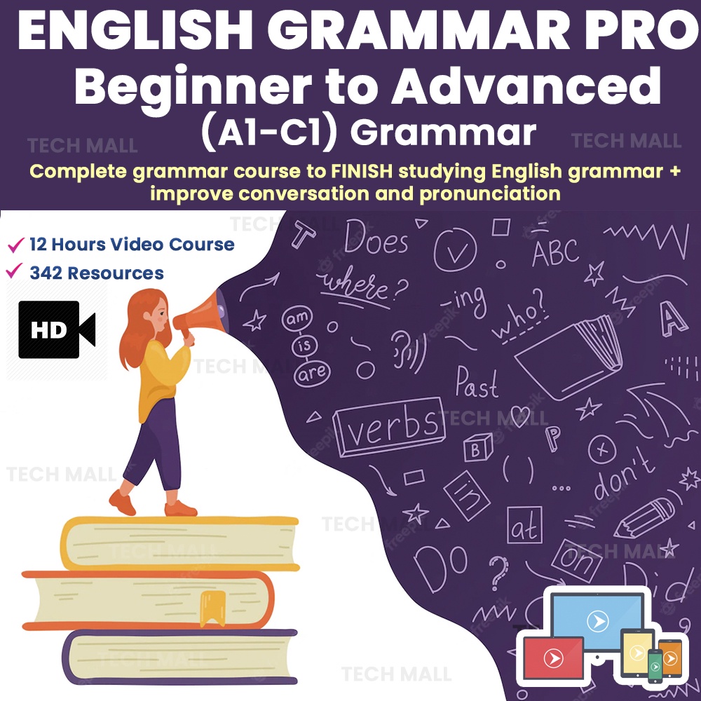 English Grammar Pro | Beginner to Advanced (A1-C1) Grammar | Full Video ...