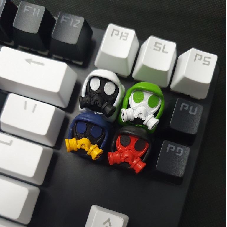 Artisan Custom Keycaps Keyboard Gas Mask Mechanical Switches | Shopee ...