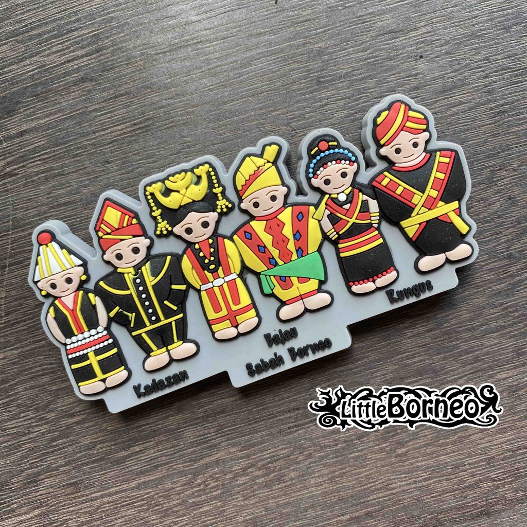 Tribes of Borneo Magnet - Sarawak and Sabah Ethnic Group - Traditional ...