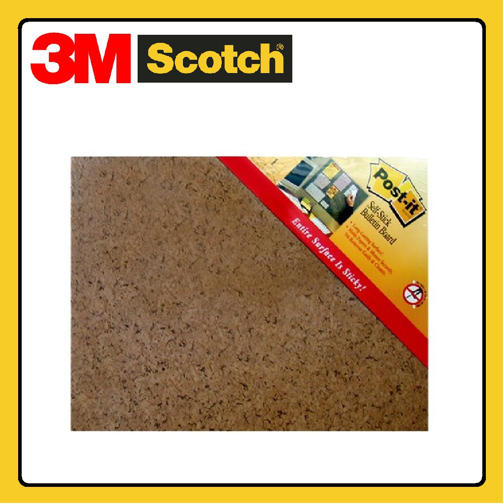 3M Post It Brown Memo Board with Mounting Squares 558 18''x23 ...