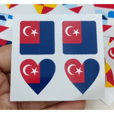 Sticker Pipi Bendera Malaysia Merdeka Face Flag Tattoo Waterproof FAST ...