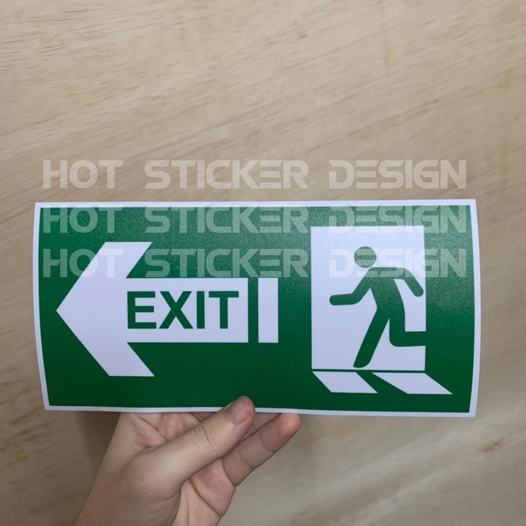 Exit Sign Sticker 出口贴纸 Keluar Sticker | Shopee Malaysia