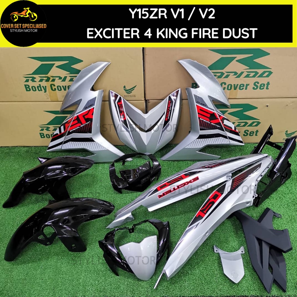 (STICKER TANAM/AIRBRUSH) RAPIDO COVER SET Y15ZR V1/V2 EXCITER 4 KING FIRE DUST | Shopee Malaysia