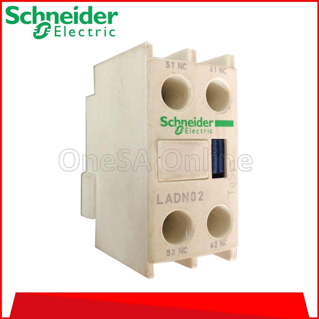 SCHNEIDER 2NO 2NC AUXILIARY CONTACT(D TYPE)FRONT MOUNT(LADN02-22 ...