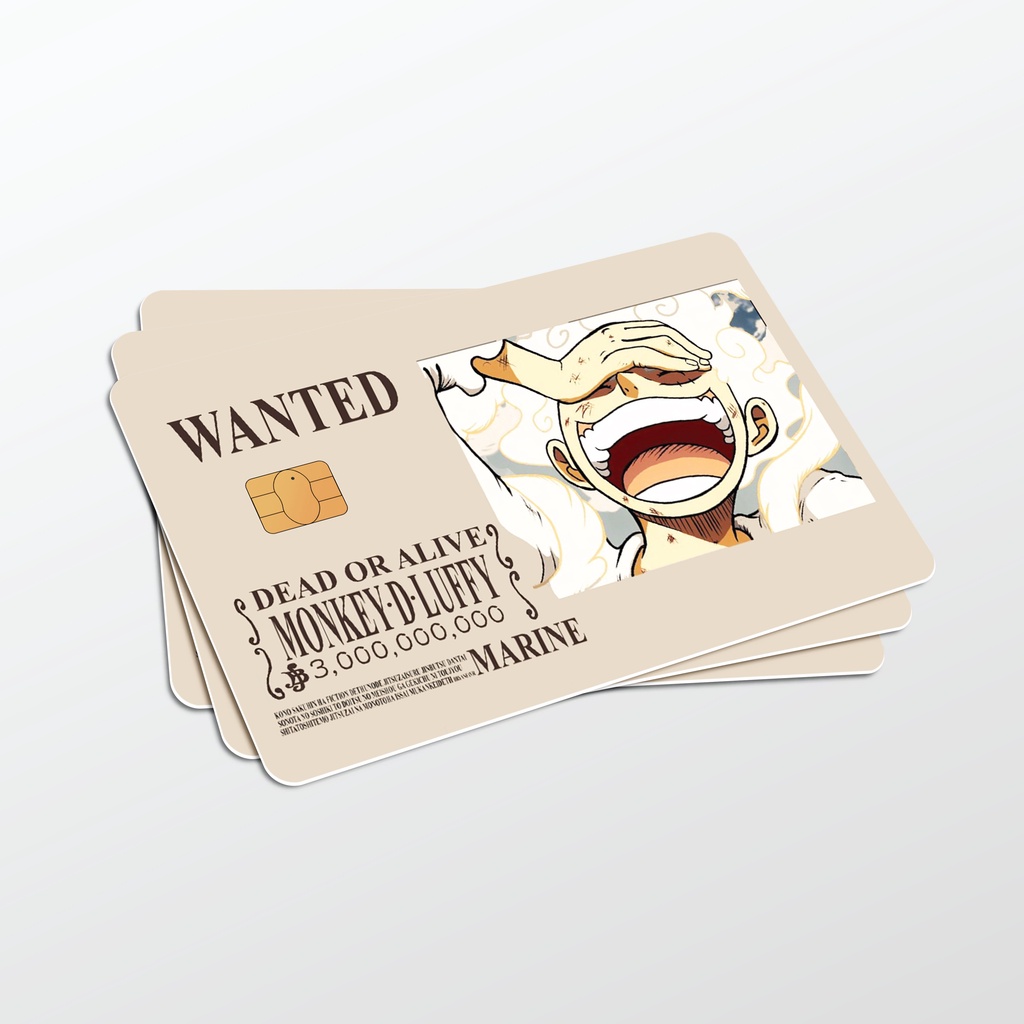Sticker Anime One Piece Luffy Zoro Sanji Shanks Stiker Card Cover ATM ...