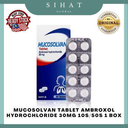 Mucosolvan Tablet Ambroxol Hydrochloride 30mg 10's/50's EXP 6/2022 ...