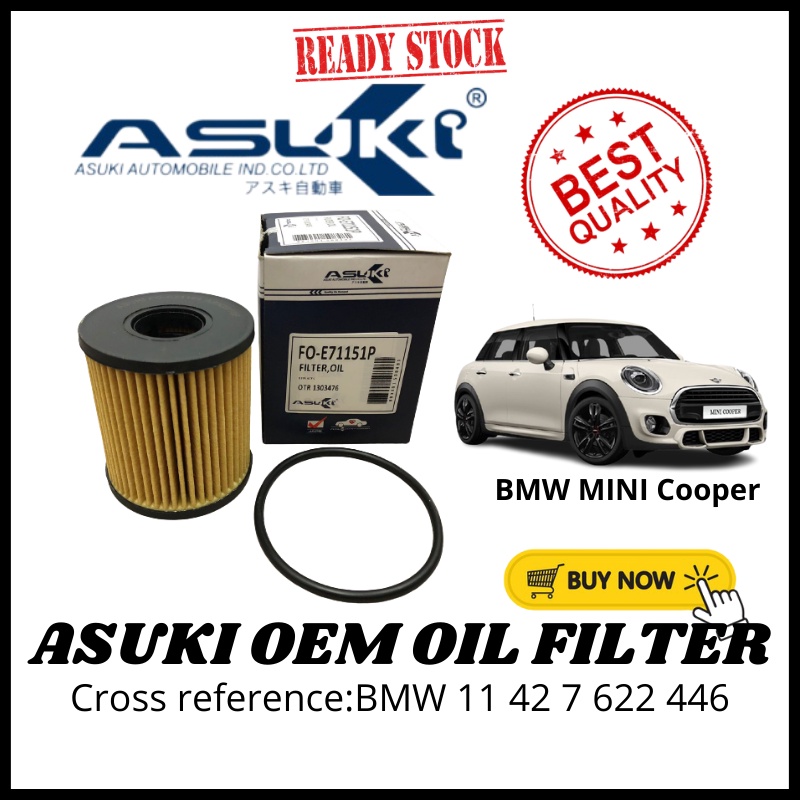 ASUKI Engine Oil Filter BMW Mini Cooper R56,R55,R57,R58,R59,R60,F60 ...