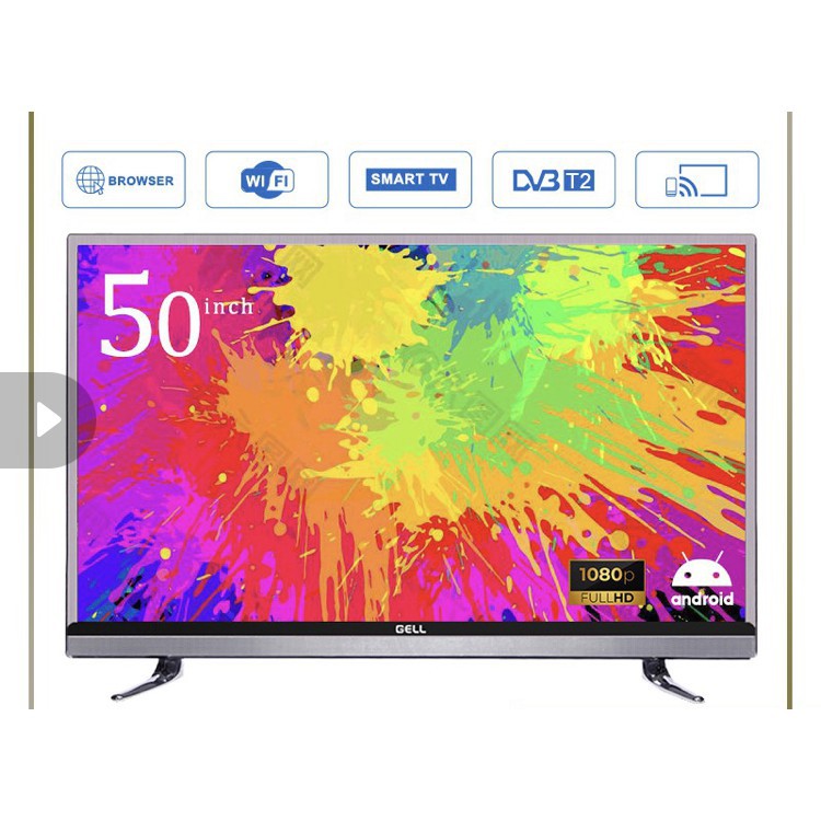 GELL Smart TV 50 inch LED TV With Android TV / WiFi / YouTube / MyTV ...
