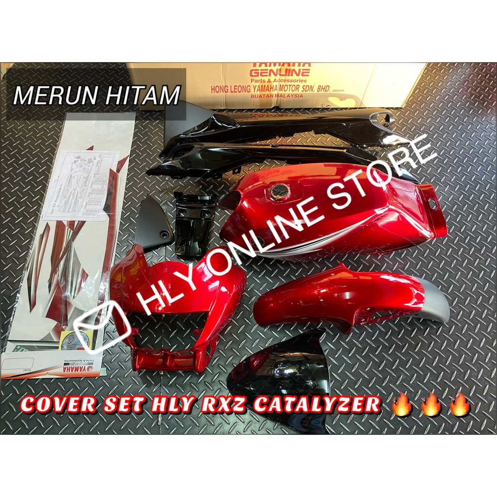 Cover Set & Stripe Sticker Yamaha RXZ Catalyzer 100% Original HLY ...