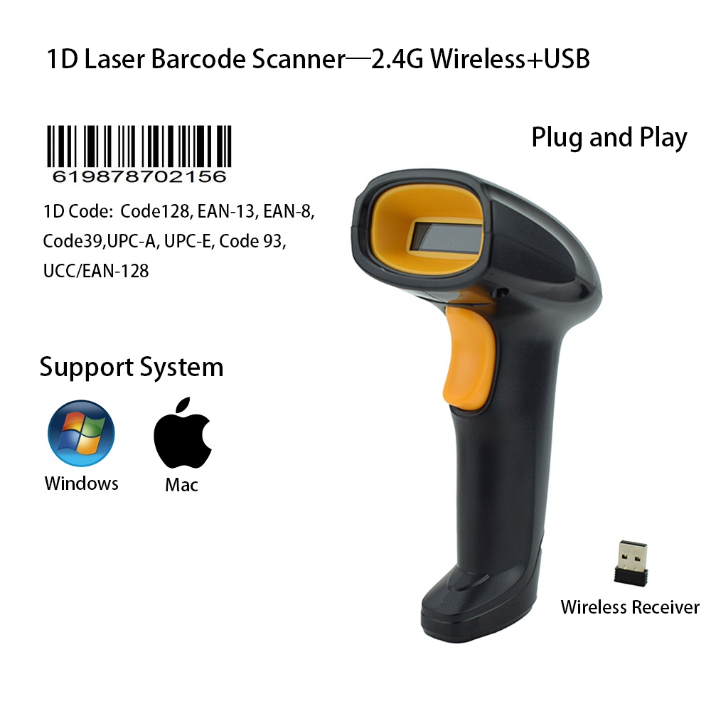 Competitive Price Wired Wireless 1D 2D QR Code Barcode Scanner ...