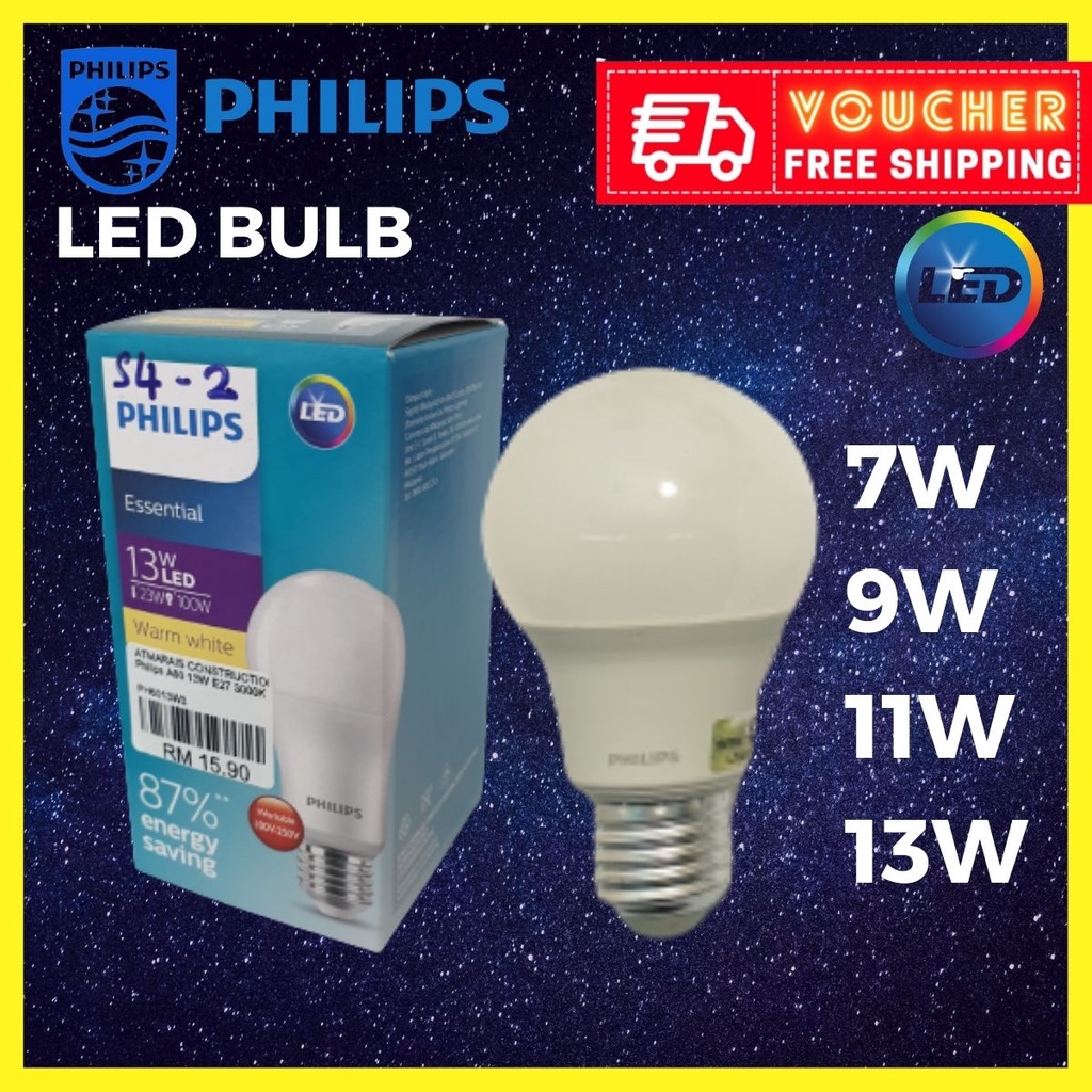 𝗦𝗜𝗥𝗜𝗠 𝗣𝗛𝗜𝗟𝗜𝗣𝗦 𝗘𝗦𝗦𝗘𝗡𝗧𝗜𝗔𝗟 𝗟𝗘𝗗 𝗕𝗨𝗟𝗕 𝗘𝗡𝗘𝗥𝗚𝗬 𝗦𝗔𝗩𝗜𝗡𝗚 𝟳𝗪 𝟵𝗪 𝟭𝟭𝗪 𝟭𝟯𝗪 | Shopee Malaysia